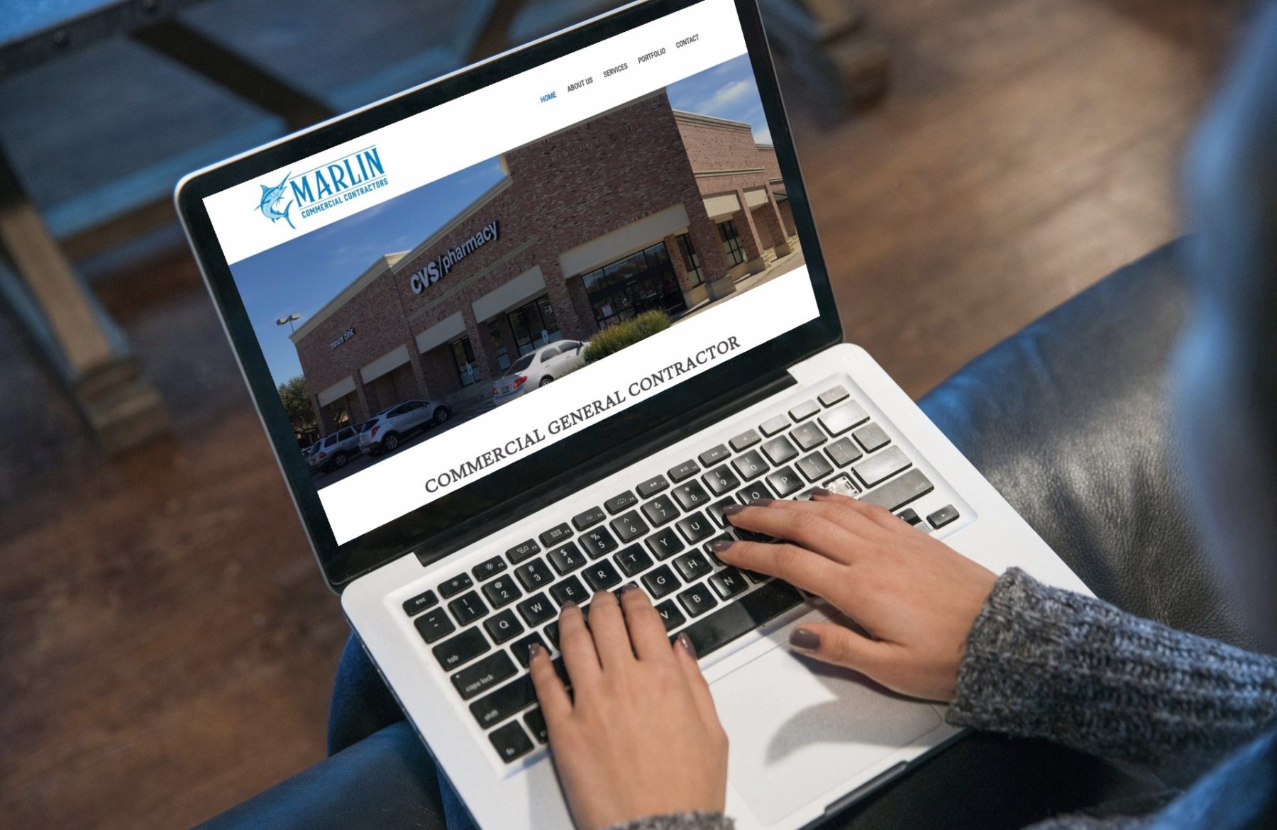 Marlin Commercial Contractors Website Design - JellyFlea Creative